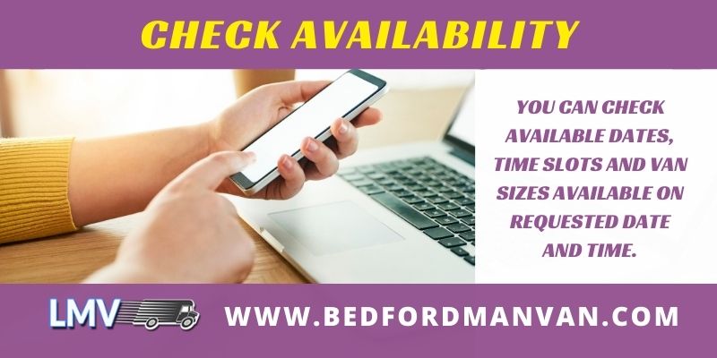 Check Van Sizes available on requested Date and Time